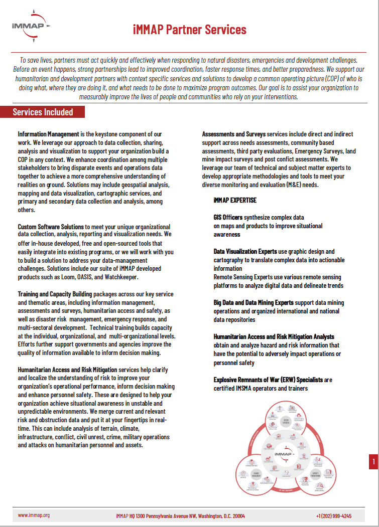 iMMAP Partner Services - iMMAP Inc.