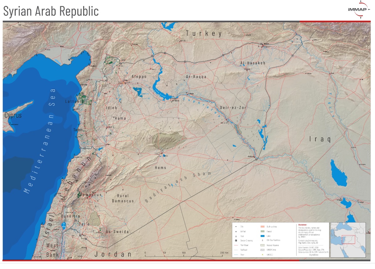 Syria Topographic Map - iMMAP Inc.