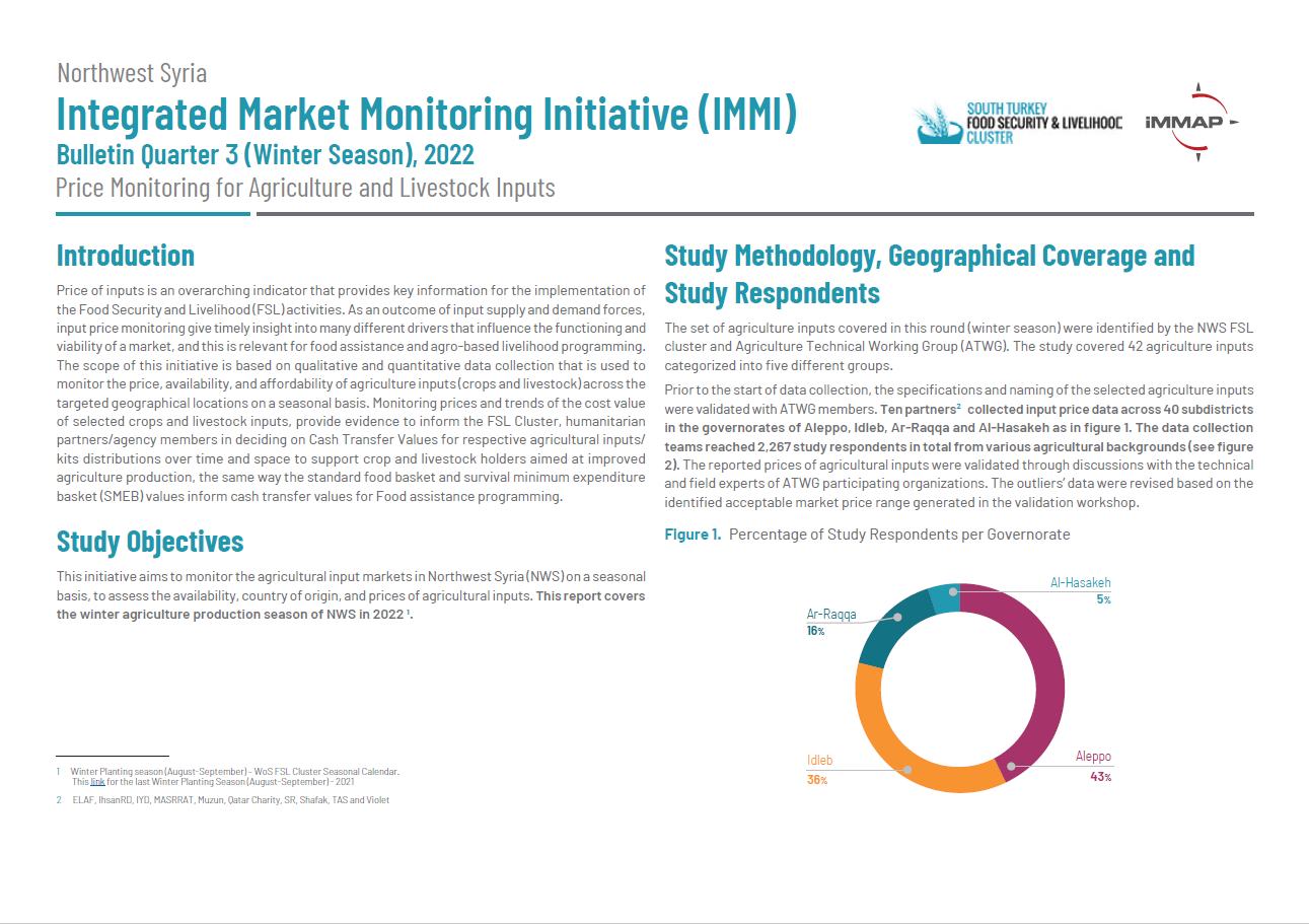 Integrated Market Monitoring Initiative (IMMI) Bulletin Quarter 3 ...